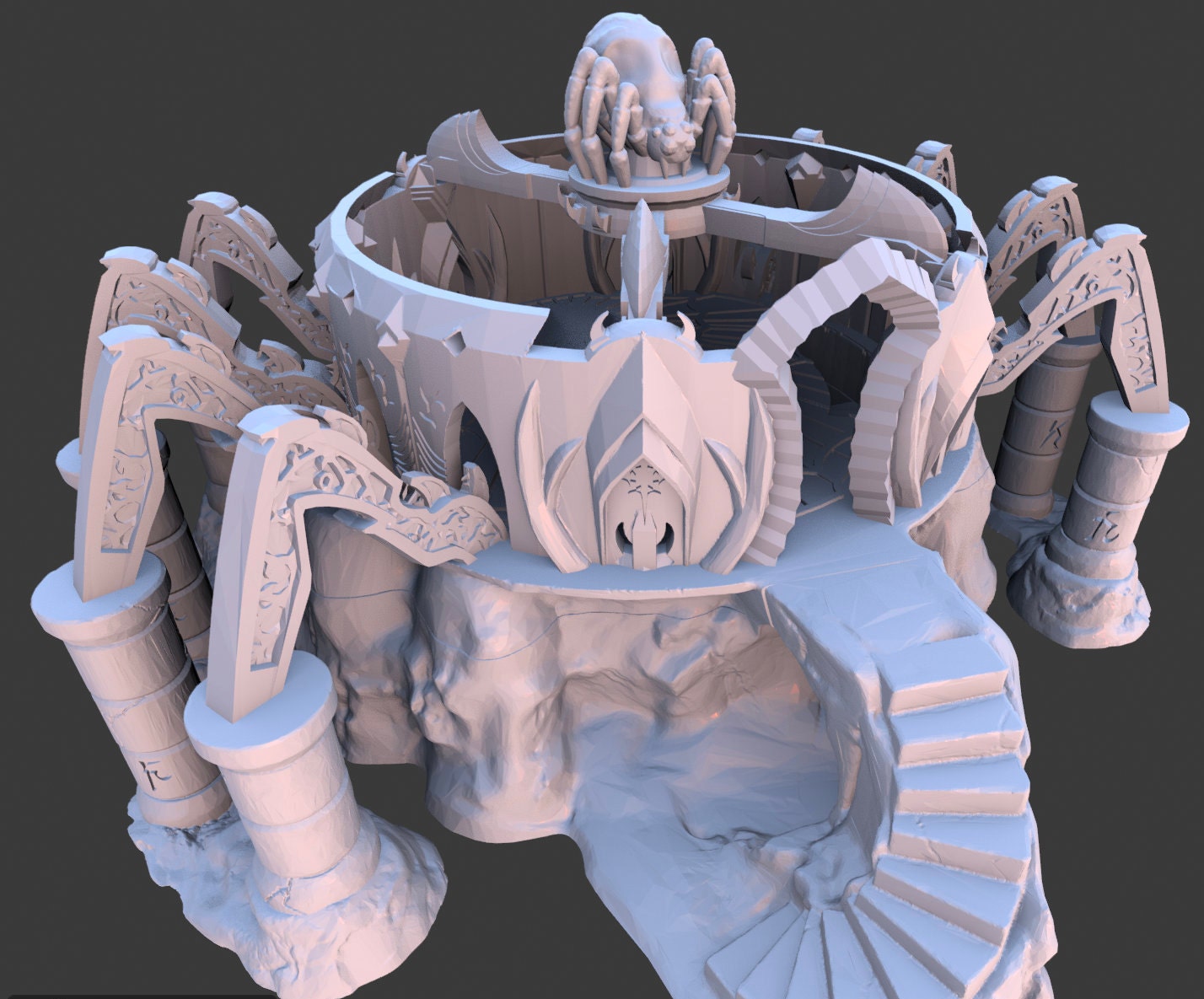 Spider Queen Temple - Skyless Realms 15mm 28mm 32mm Wargaming Terrain ...