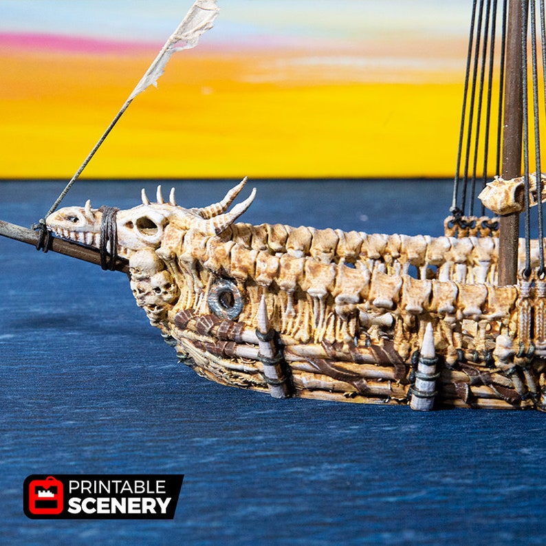 The Lost Islands - Undead Sloop - 15mm 28mm 32mm Wargaming Terrain ...