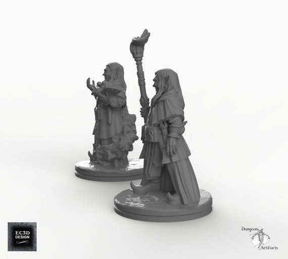 Dark Elf Wizard EC3D Skyless Realms Wargaming Miniatures D&D DnD ...