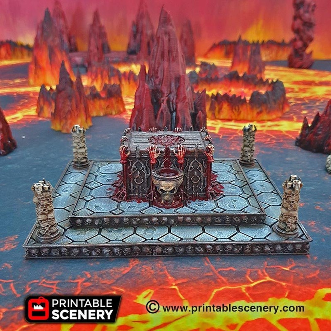 Sacrificial Altar - Dwarves, Elves and Demons - 28mm 32mm Wargaming ...