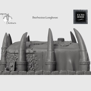 Barbarian Longhouse - 15mm 28mm 32mm Wilds of Wintertide Wargaming ...