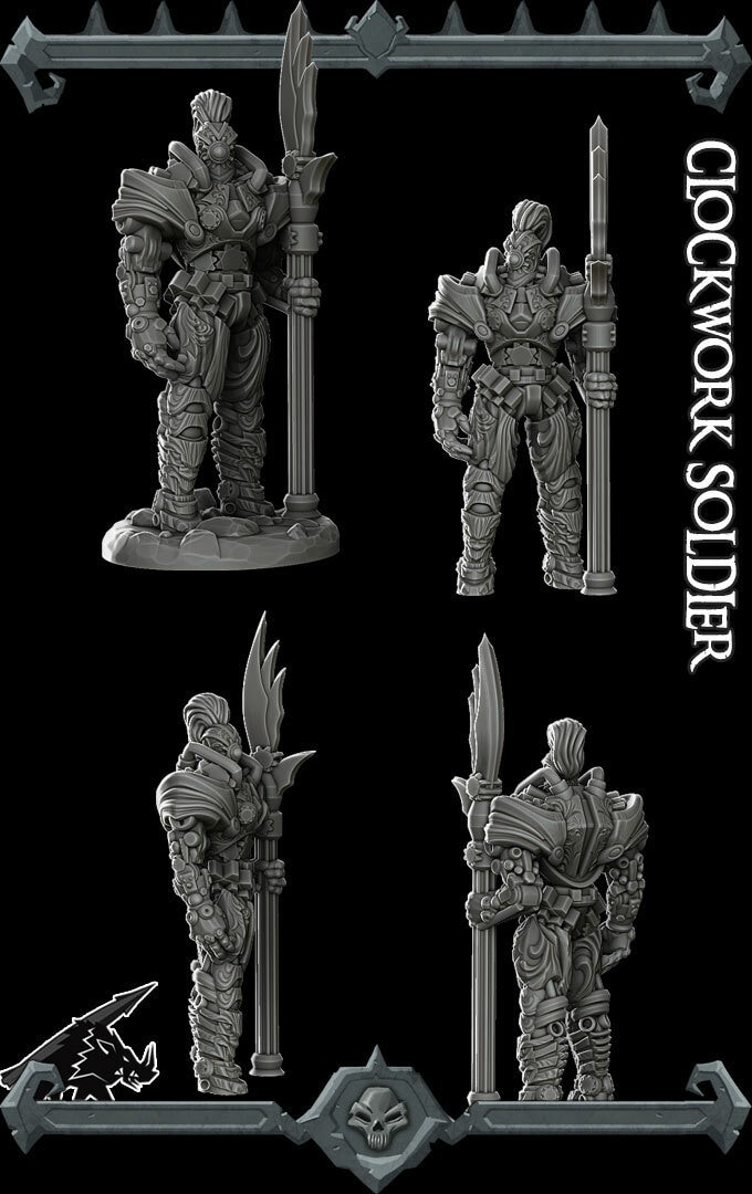 Clockwork Soldier - Wargaming Miniatures Monster Rocket Pig Games - Etsy