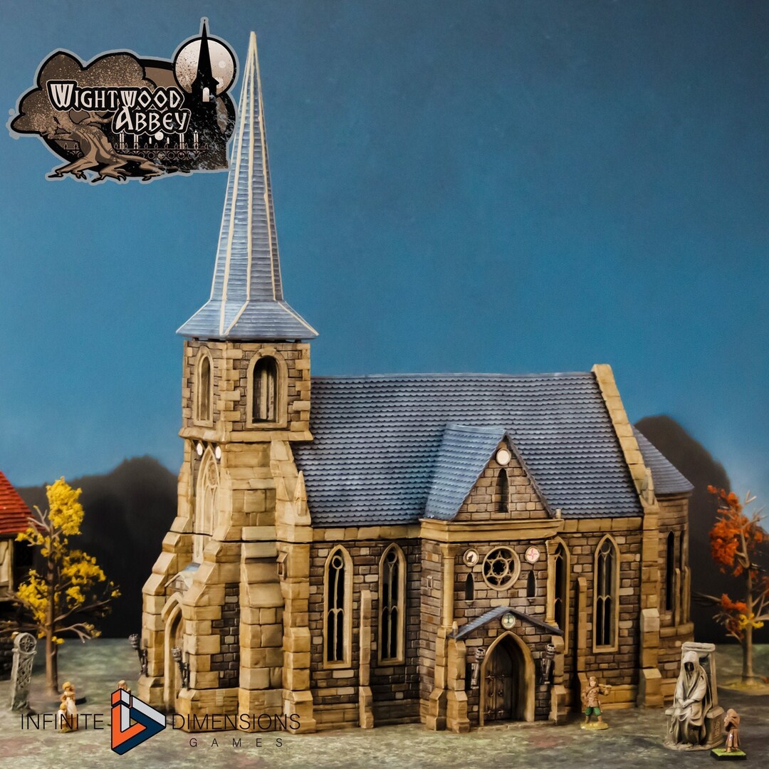 Wightwood Abbey Church 15mm 28mm 32mm Wargaming Terrain , Monastery ...