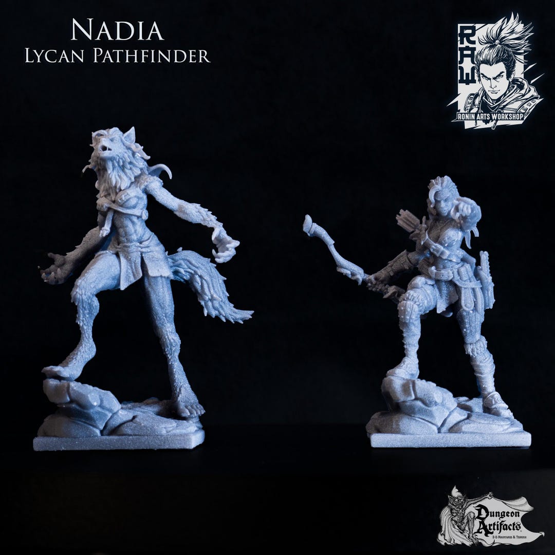 Nadia - the Lycan Pathfinder - Ronin Arts, Wargaming, D&D, Dnd, TRPG - Etsy