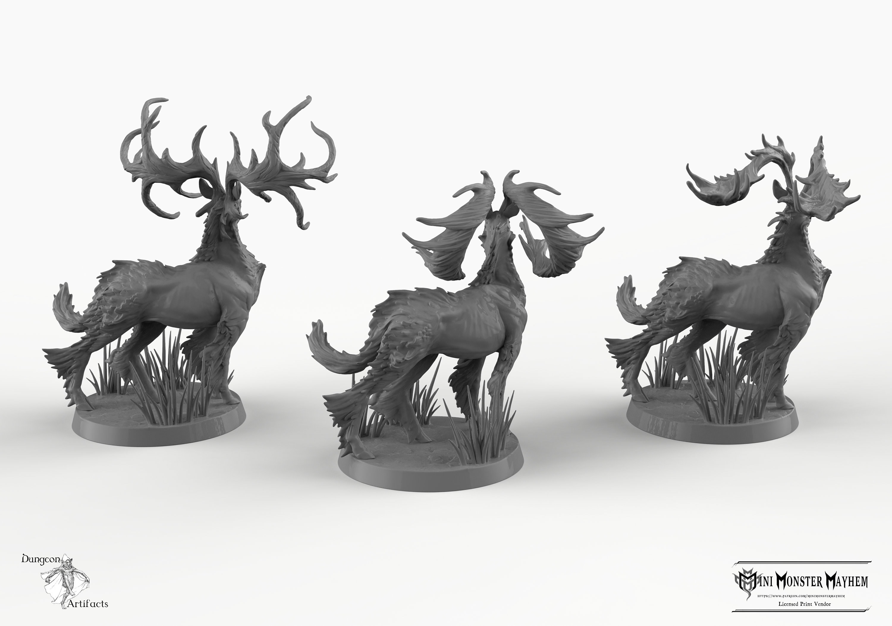 Stags - Fantastic Elk - Buck Deer Mini Monster Mayhem Wargaming ...