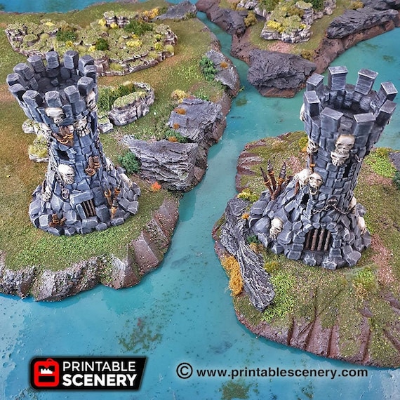 Goblin Guard Towers 15mm 28mm 32mm Clorehaven and the Goblin | Etsy