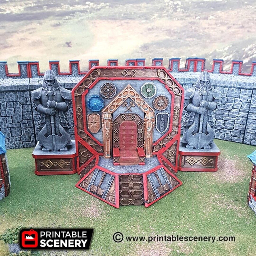 Ironhelm Throne - Dwarves, Elves and Demons - Printable Scenery Terrain Wargaming D&D Dnd - Etsy