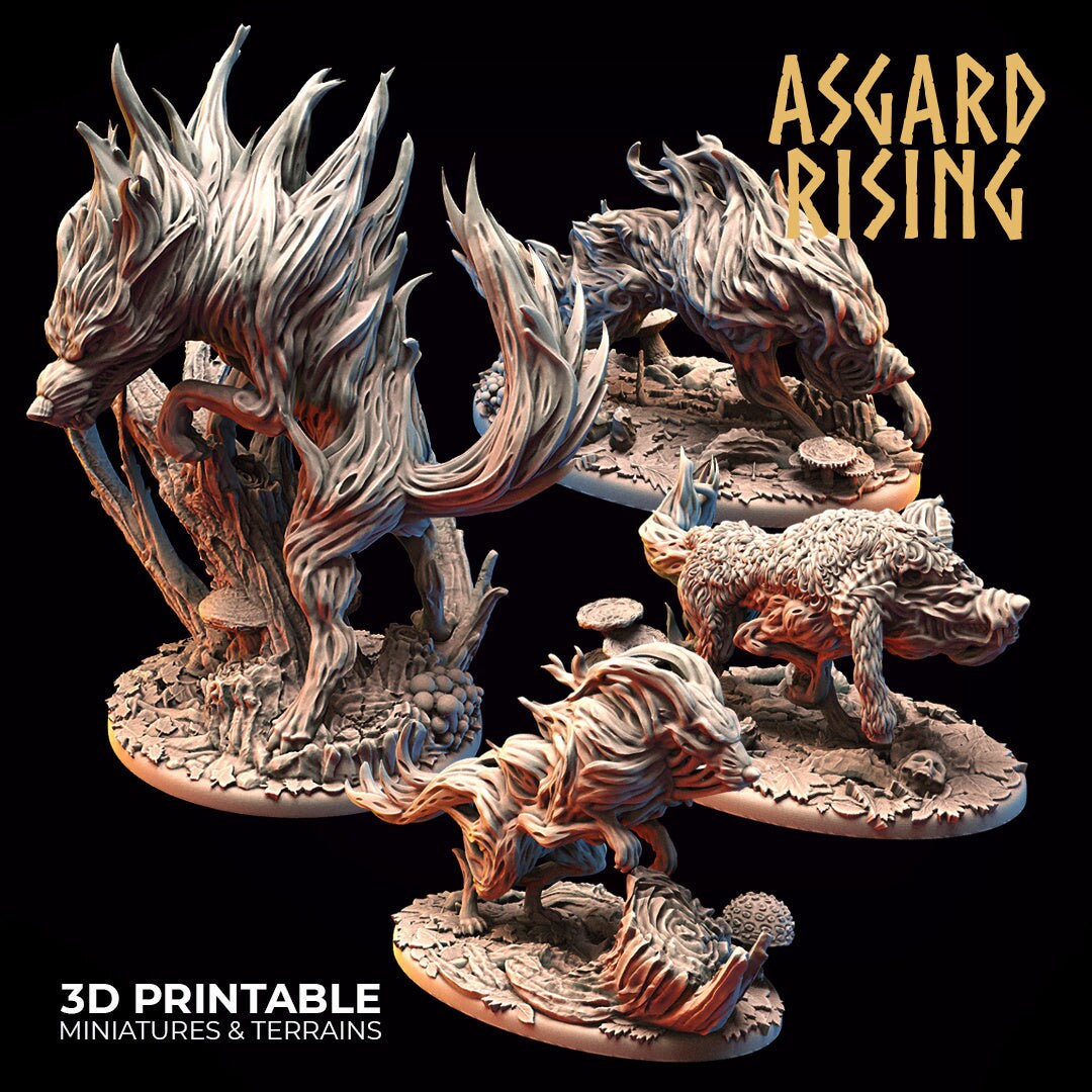Wraith Wolves Warband Set - Asgard Rising Miniatures - Wargaming D&d ...
