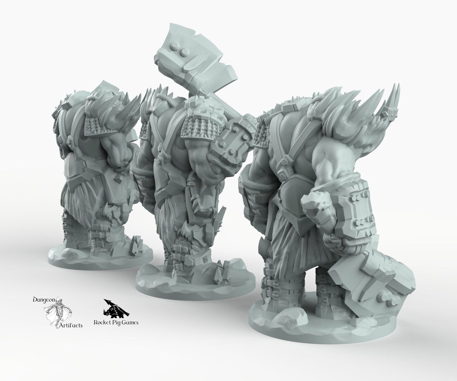 Orc Grunts Miniatures Monster Rocket Pig Games D&D Dnd | Etsy