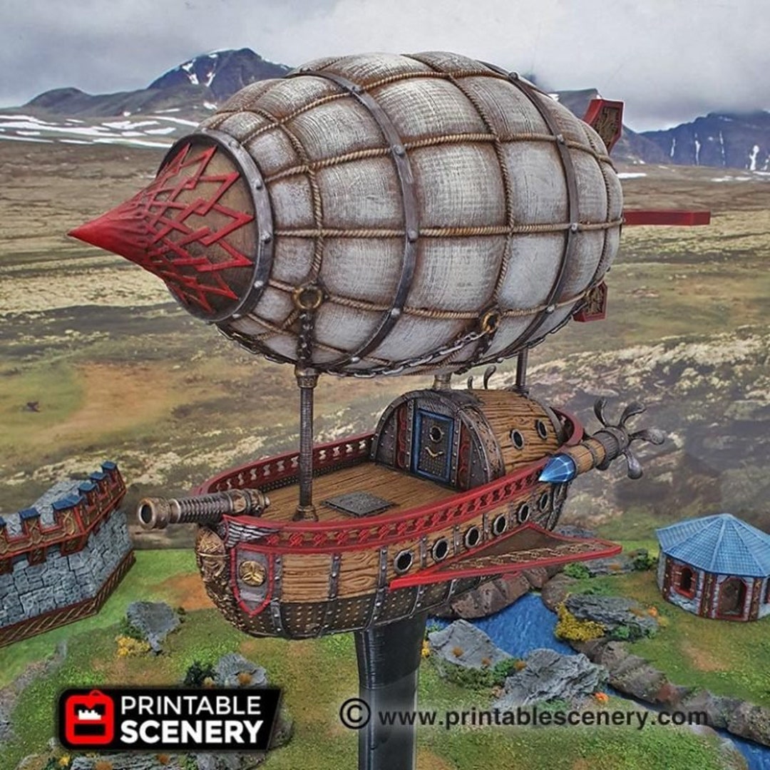Dwarven Airship - Dwarves, Elves and Demons - 28mm Wargaming Terrain ...