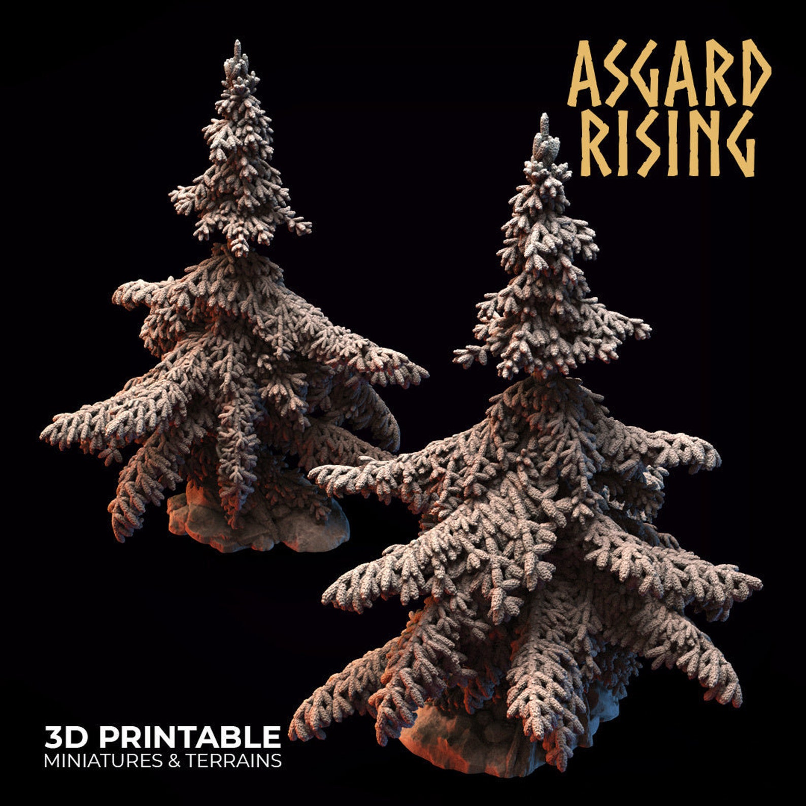 Conifers Spruce Modular Forest Set Asgard Rising Miniatures - Etsy