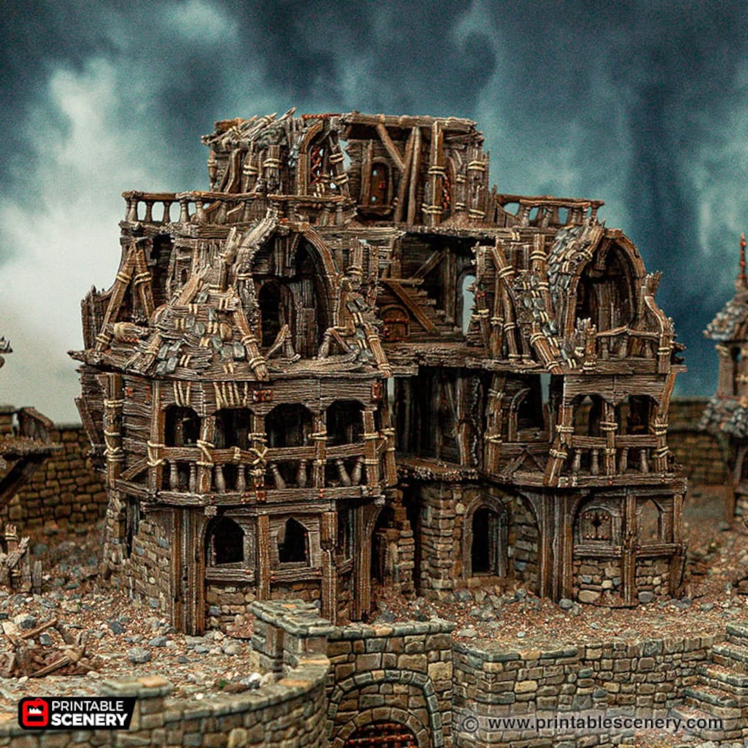 Ruined City Inn - Cities of Ramshackle and Ruin - Printable Scenery ...