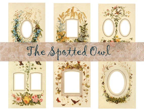 Victorian Frames Layout 1 Digital Ephemera Junk Journal | Etsy