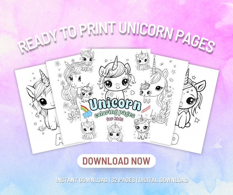 Cute Unicorn Coloring Pages With Alphabet A to Z and 0 to 10 Numbers ...
