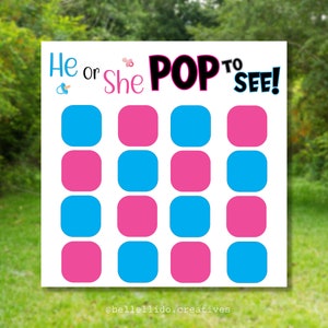 Gender Reveal 'pop to See' Banner Template | Digital Download - Etsy
