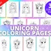 Cute Unicorn Coloring Pages With Alphabet A to Z and 0 to 10 Numbers ...
