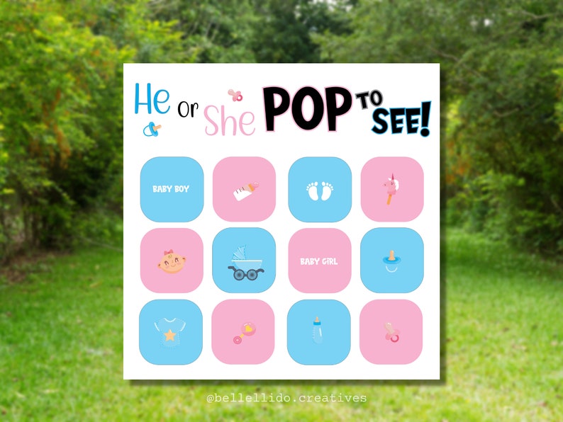 Gender Reveal Pop to See Banner Template, Gender Reveal Sign, Boy or ...