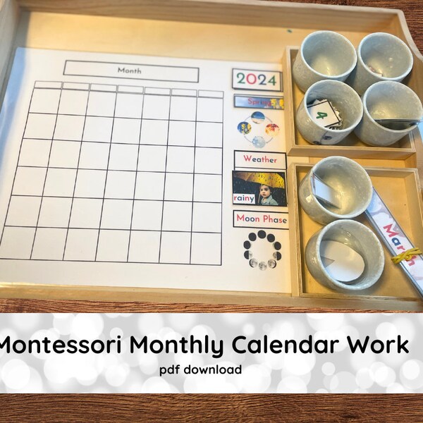 Montessori Calendar - Etsy