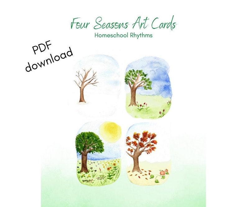 PDF Four Seasons Seasonal Steiner Waldorf-inspired Watercolor - Etsy