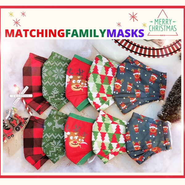 Christmas Face Masks - Etsy