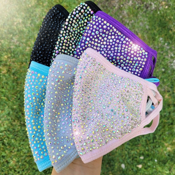 Bling Face Mask With Filter - Etsy