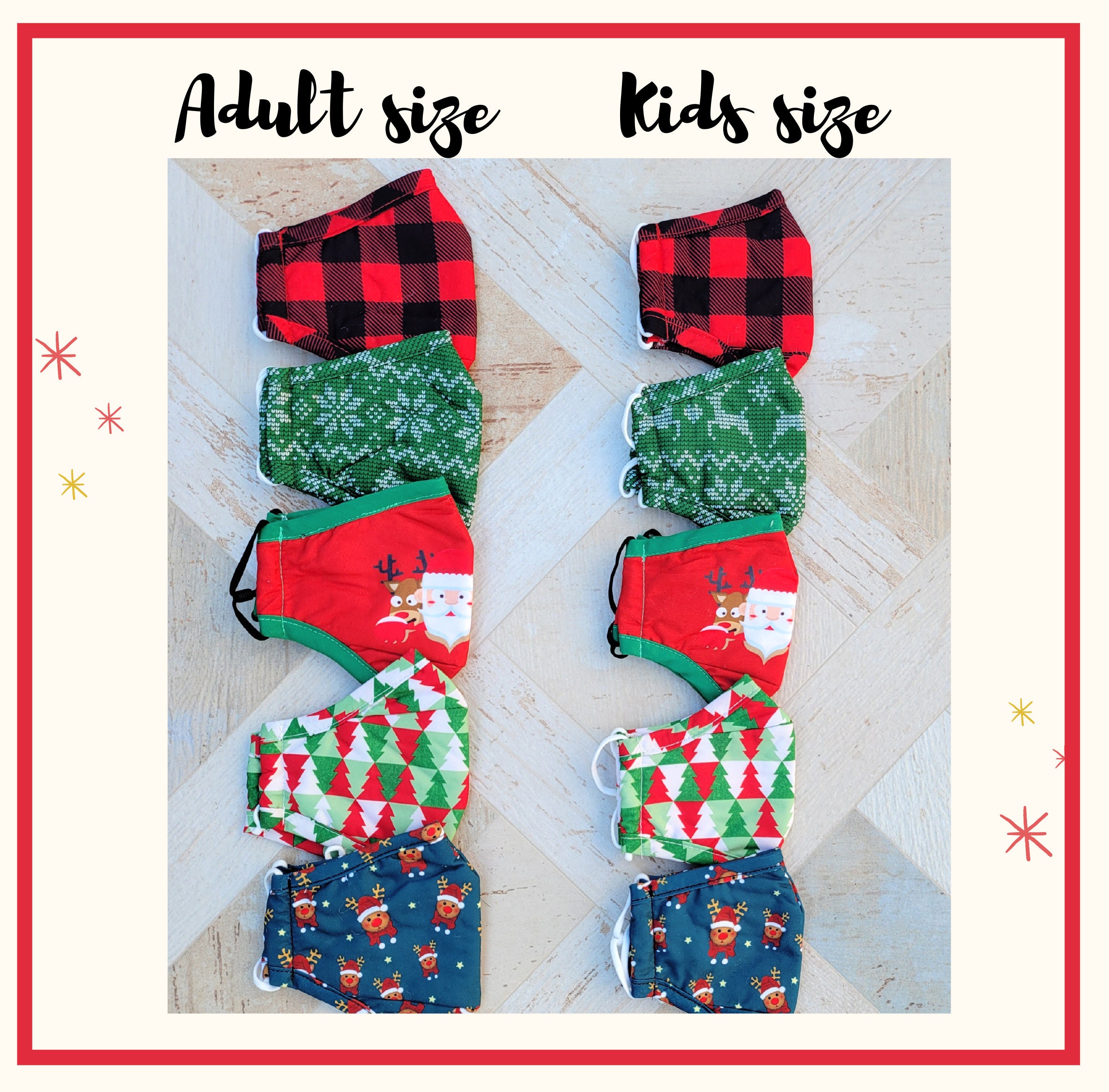 Adult Kids Face Masks L Christmas Masks L Nose Wire L Filter - Etsy