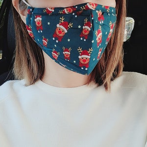 Adult Kids Face Masks L Christmas Masks L Nose Wire L Filter Pocket L ...