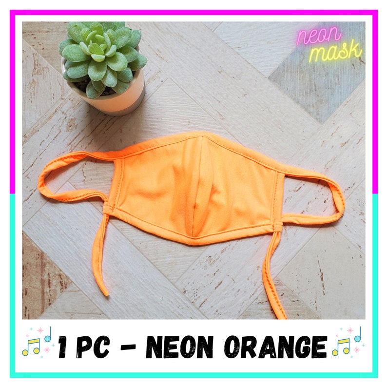 Kids Face Mask Summer Neon Masks Adjustable Straps Soft - Etsy