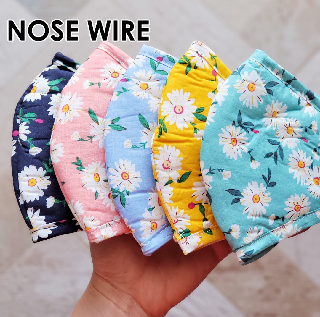Adult Face Masks L Nose Wire L Adjustable Straps L Filter Pocket L Face ...