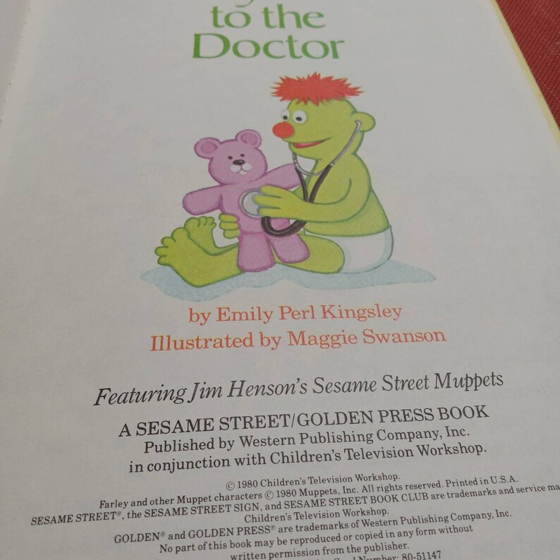 Vintage Sesame Street Hardcover Farley Goes to the Doctor Children's ...