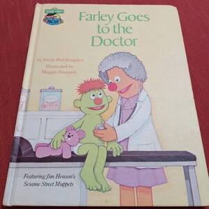 Vintage Sesame Street Hardcover Farley Goes to the Doctor Children's ...