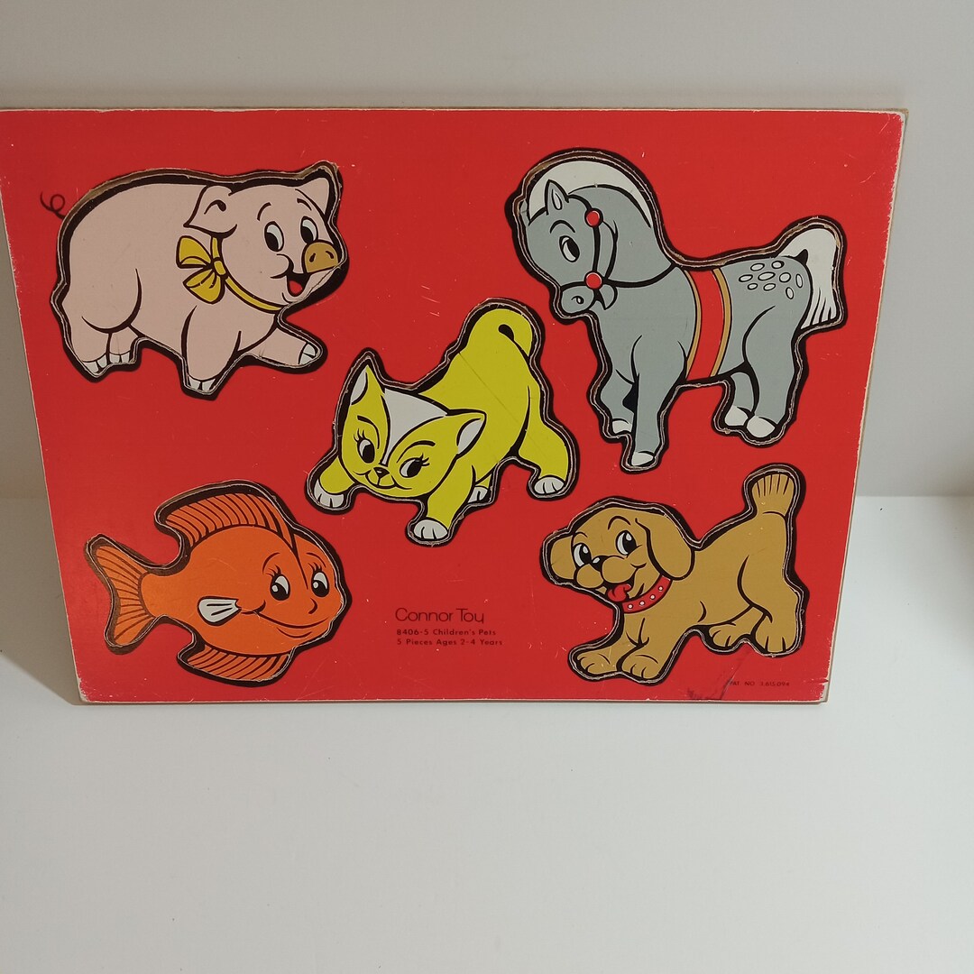 Vintage Connor Toy 1960s Wood Puzzle Busy Sensory Motor Puzzle for ...