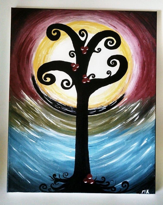 Pintura De La Lona Del Cerezo