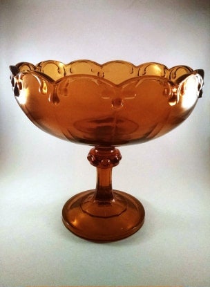Brown Vintage Glass Vintage Brown Glass Bowl Heavy Glass - Etsy