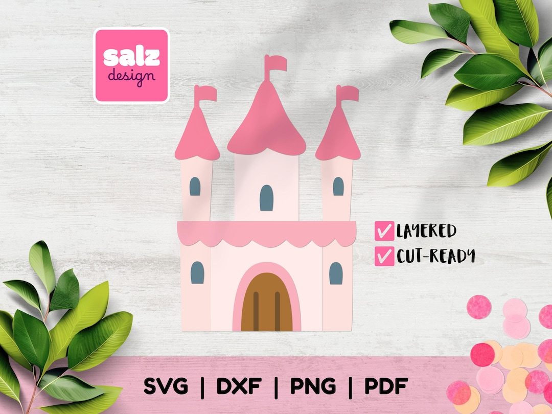 Pink Fairytale Princess Castle SVG Cut File for Cricut & Silhouette ...