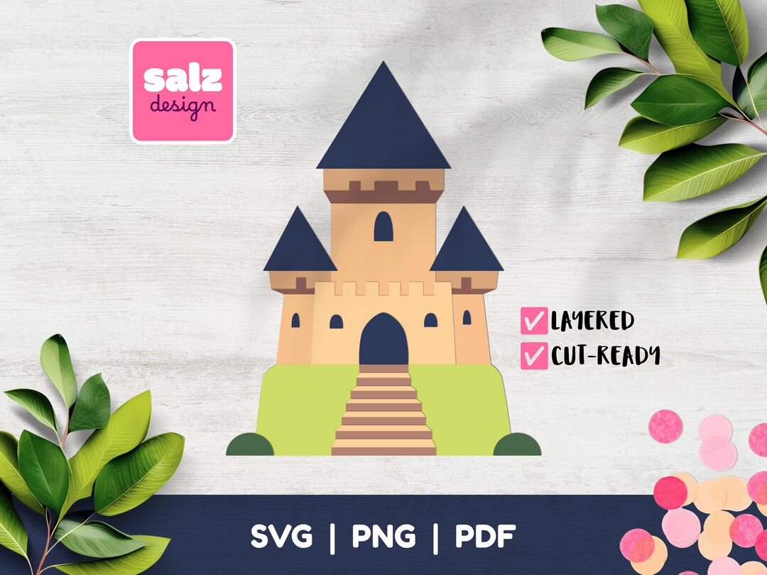 Magical Fairy Tale Cottagecore Castle SVG, Fantasy Kingdom Palace ...