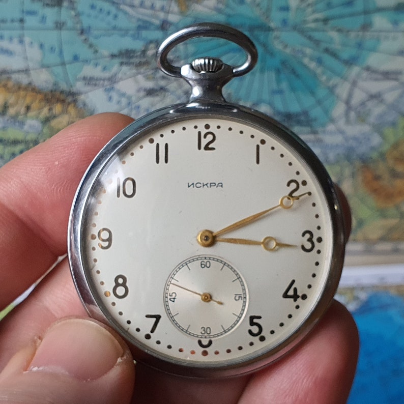 Vintage Soviet Pocket Watch iskra USSR Rare - Etsy