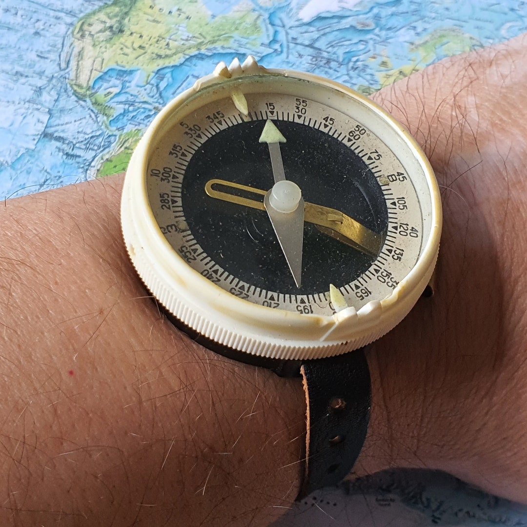 Vintage Soviet Antique Military Wrist, Sports Compass adrianov USSR ...