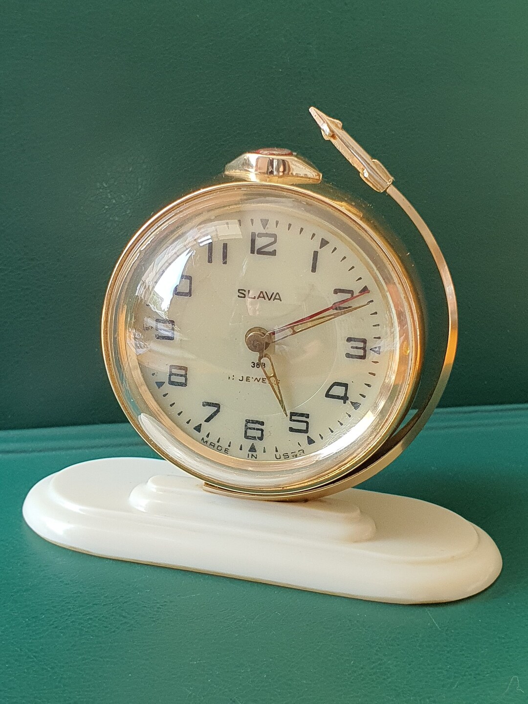 RARE Soviet Vintage Alarm Clock Slava Globus Rocket, Soviet Space ...