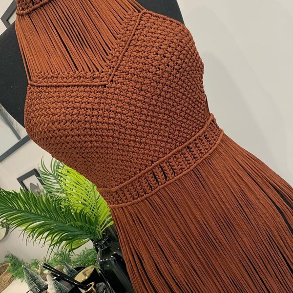 Macrame Dress - Etsy