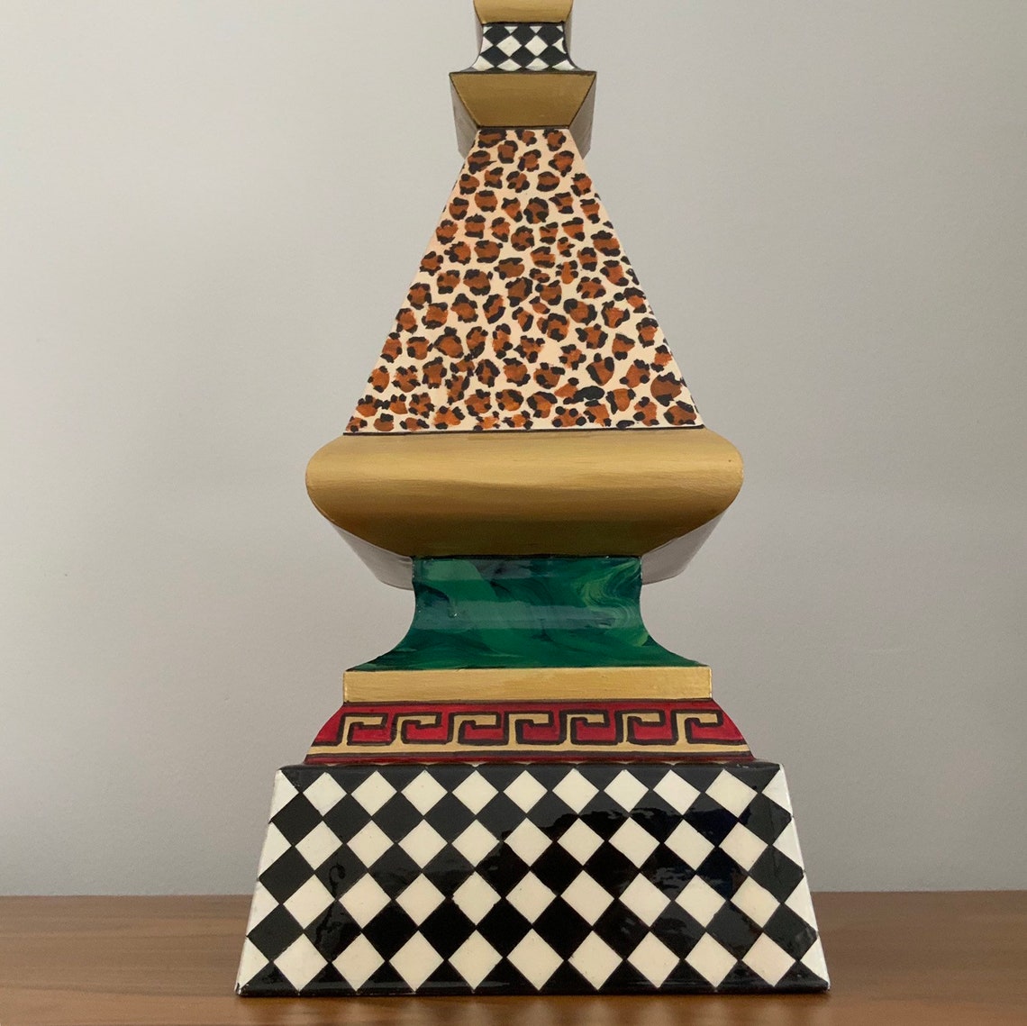 Obelisk Sculpture With Hand-painted Multi/patterns - Etsy