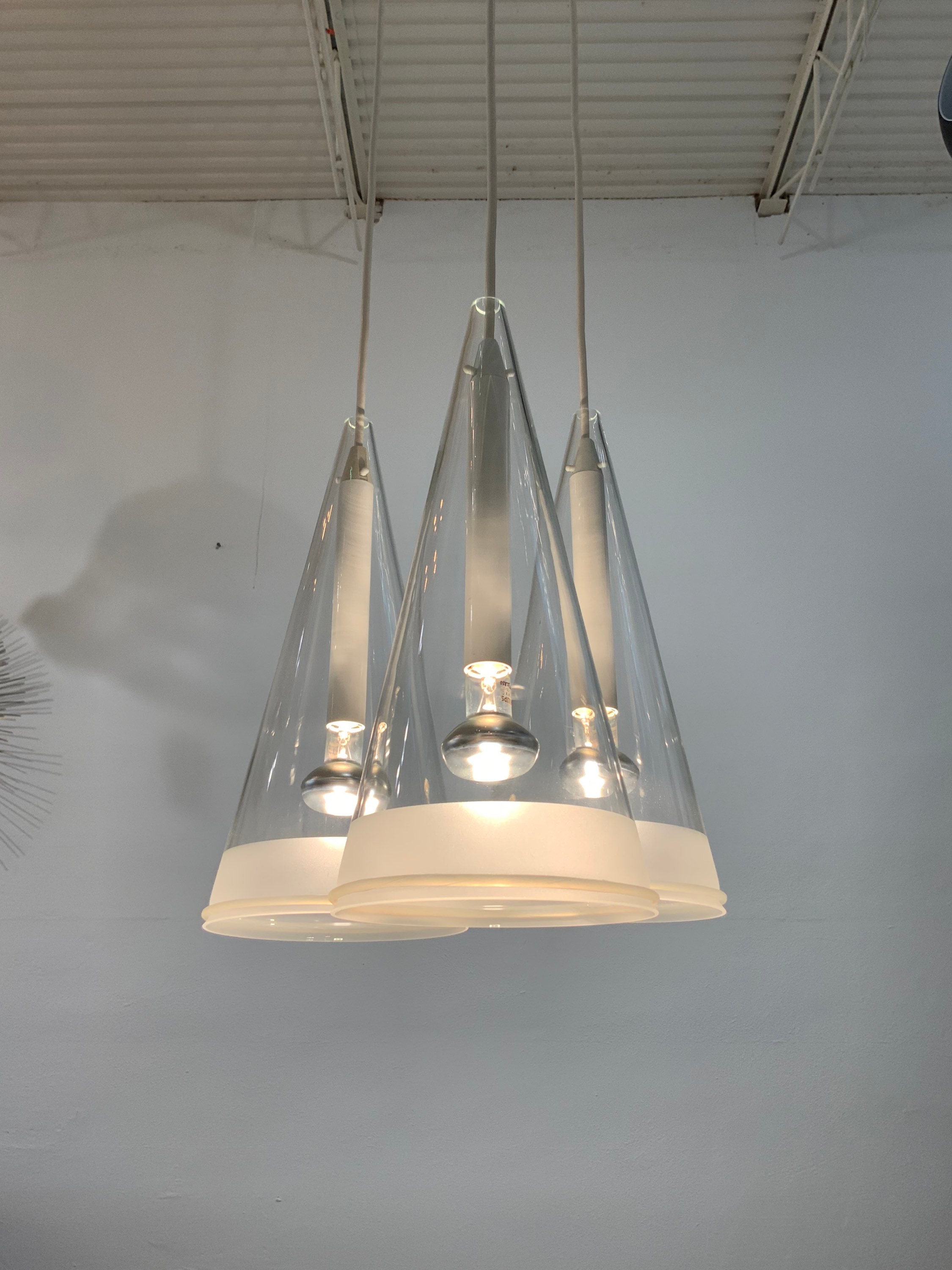 Flos Fucsia 3 Glass Suspension Light /pendants Fixture Design by Achille Castiglioni - Etsy