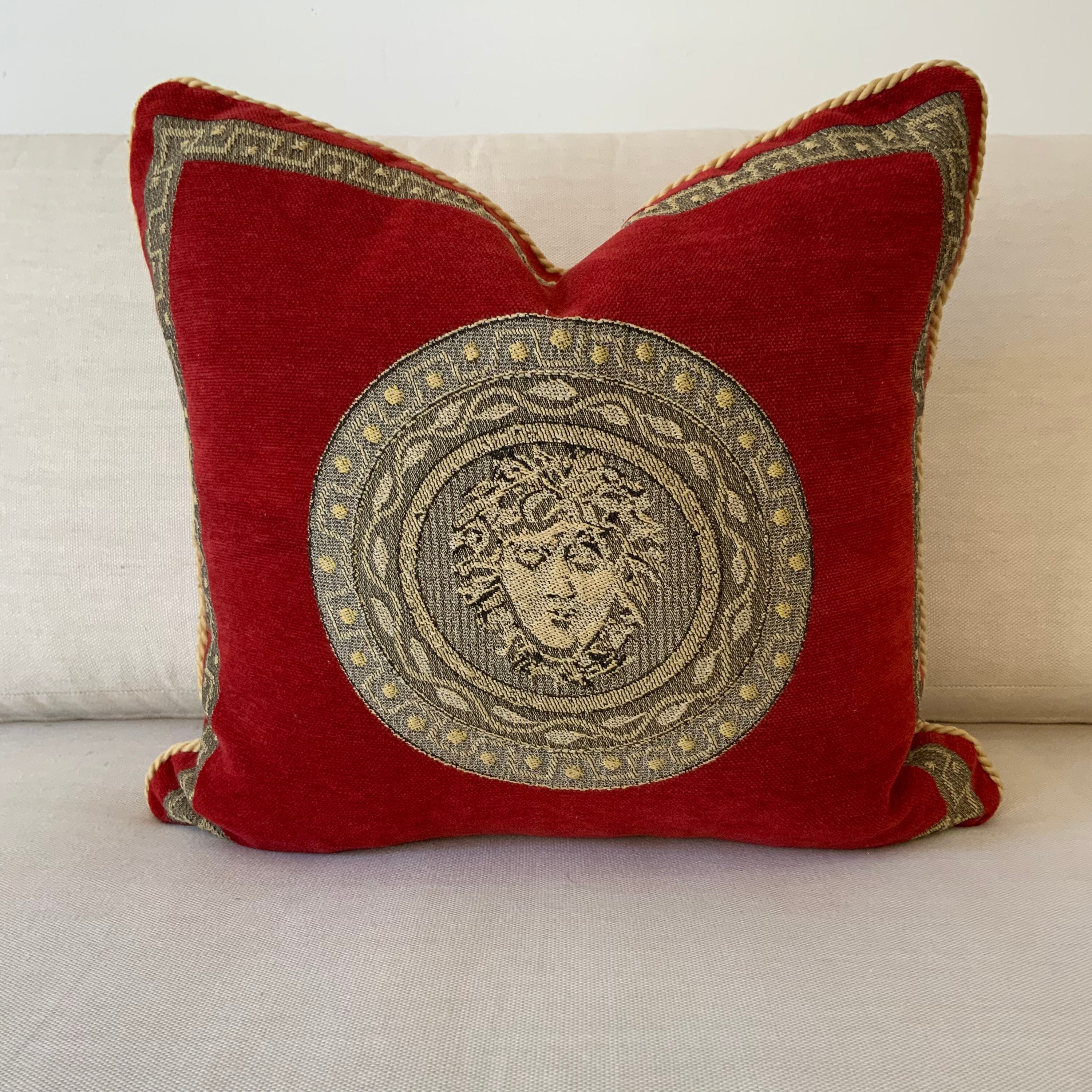 Pair of Versace Style Classic Medusa/greek Key Decorative Pillows - Etsy