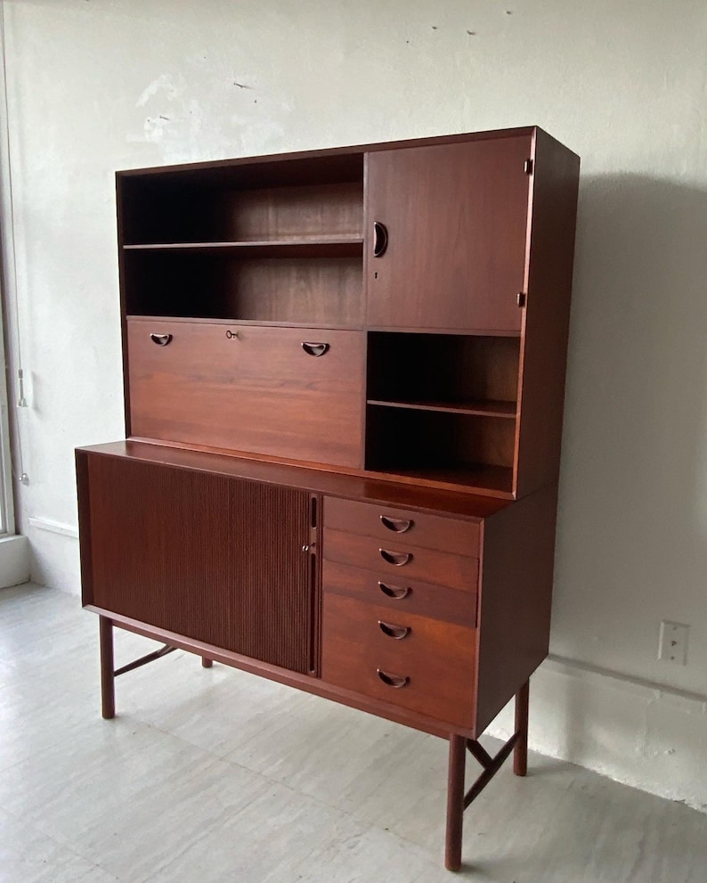 Peter Hvidt & Orla Molgaard-nielsen 2pc Teak Modular Model 309A Hutch ...