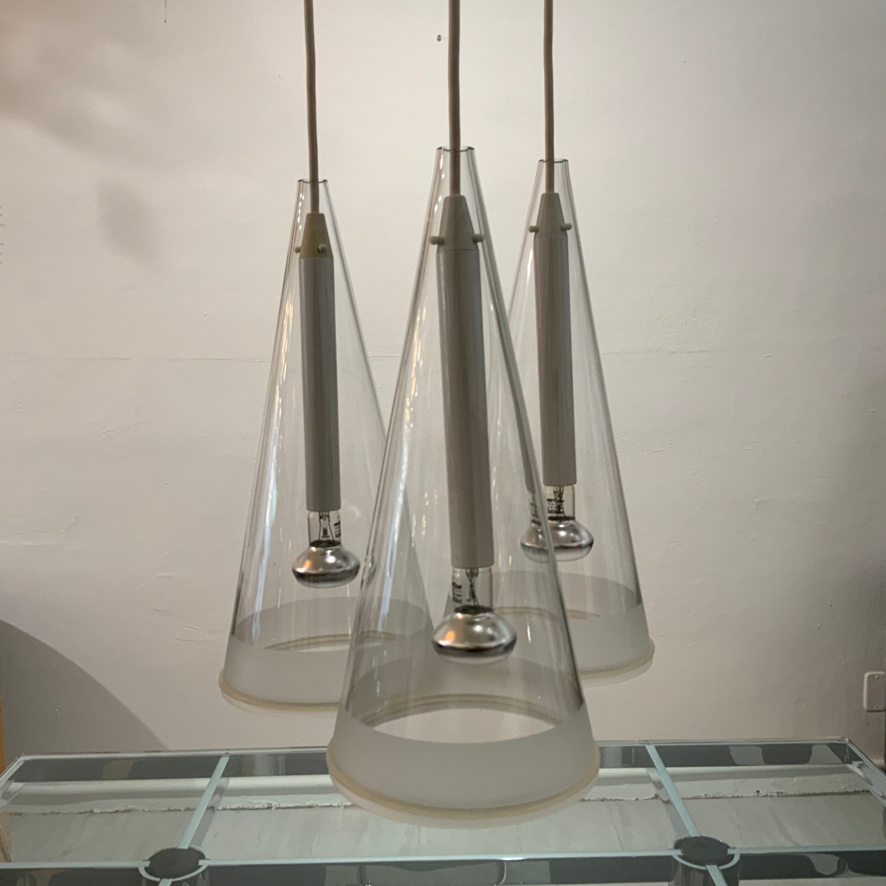 Flos Fucsia 3 Glass Suspension Light /pendants Fixture Design by Achille Castiglioni - Etsy