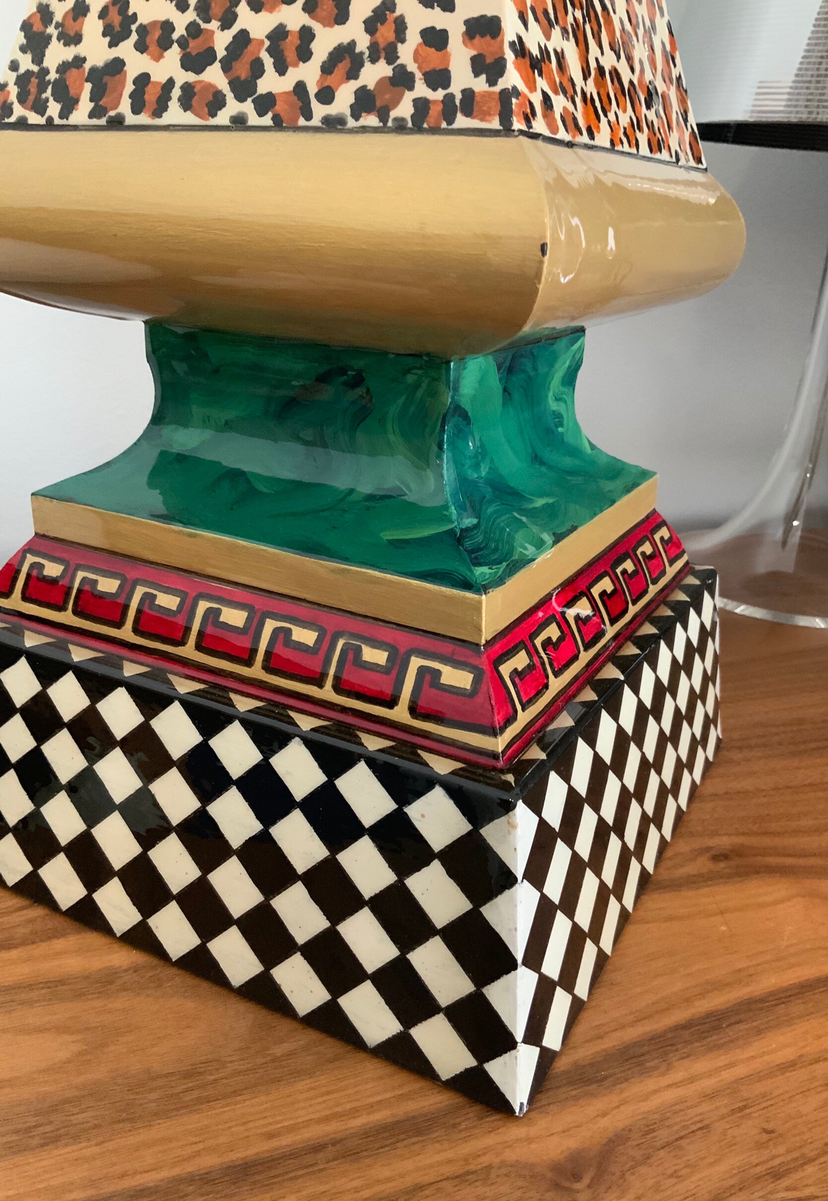 Obelisk Sculpture With Hand-painted Multi/patterns - Etsy