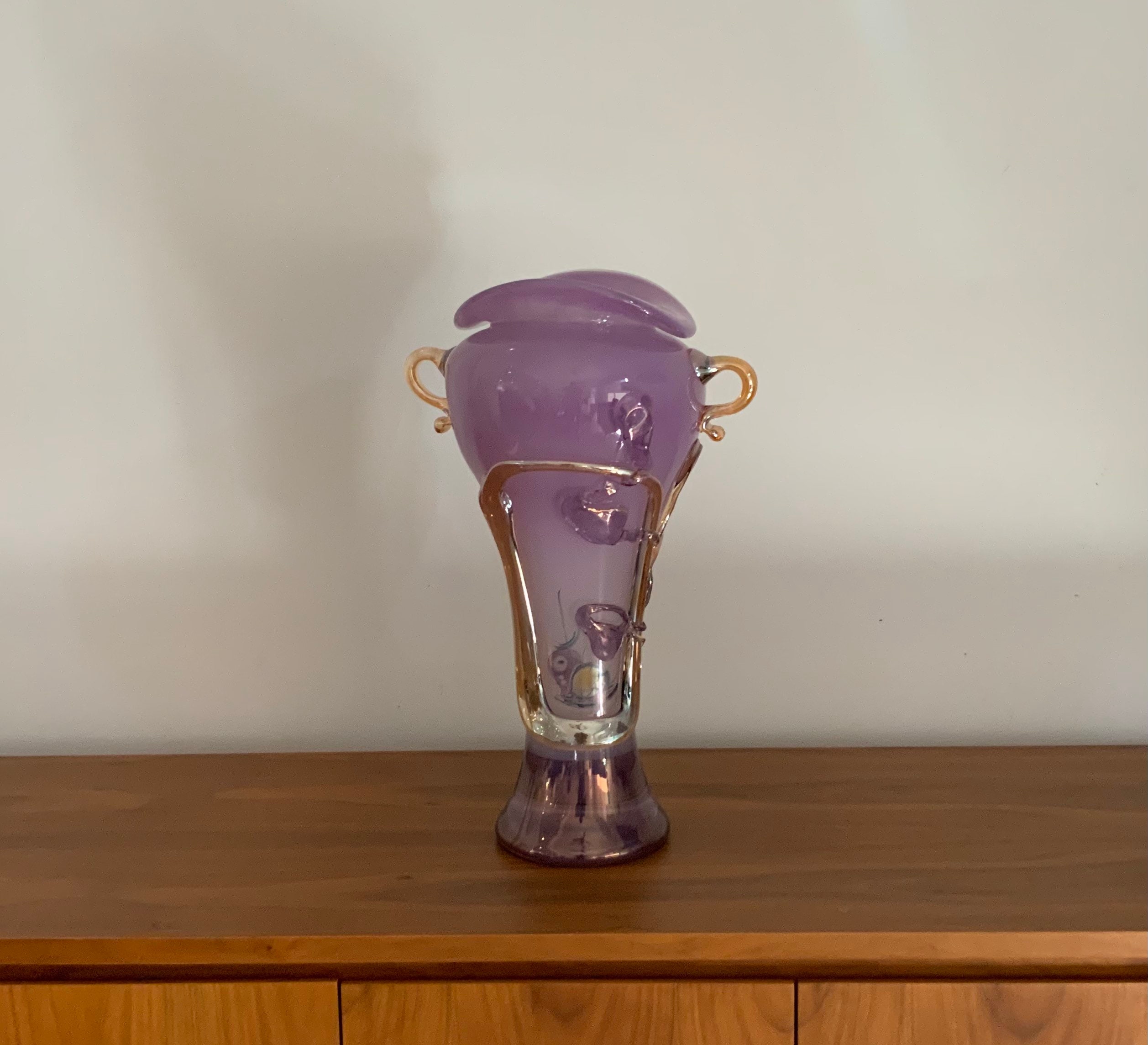 Ion Tamaian Art Glass Tall Vase/sculpture - Etsy