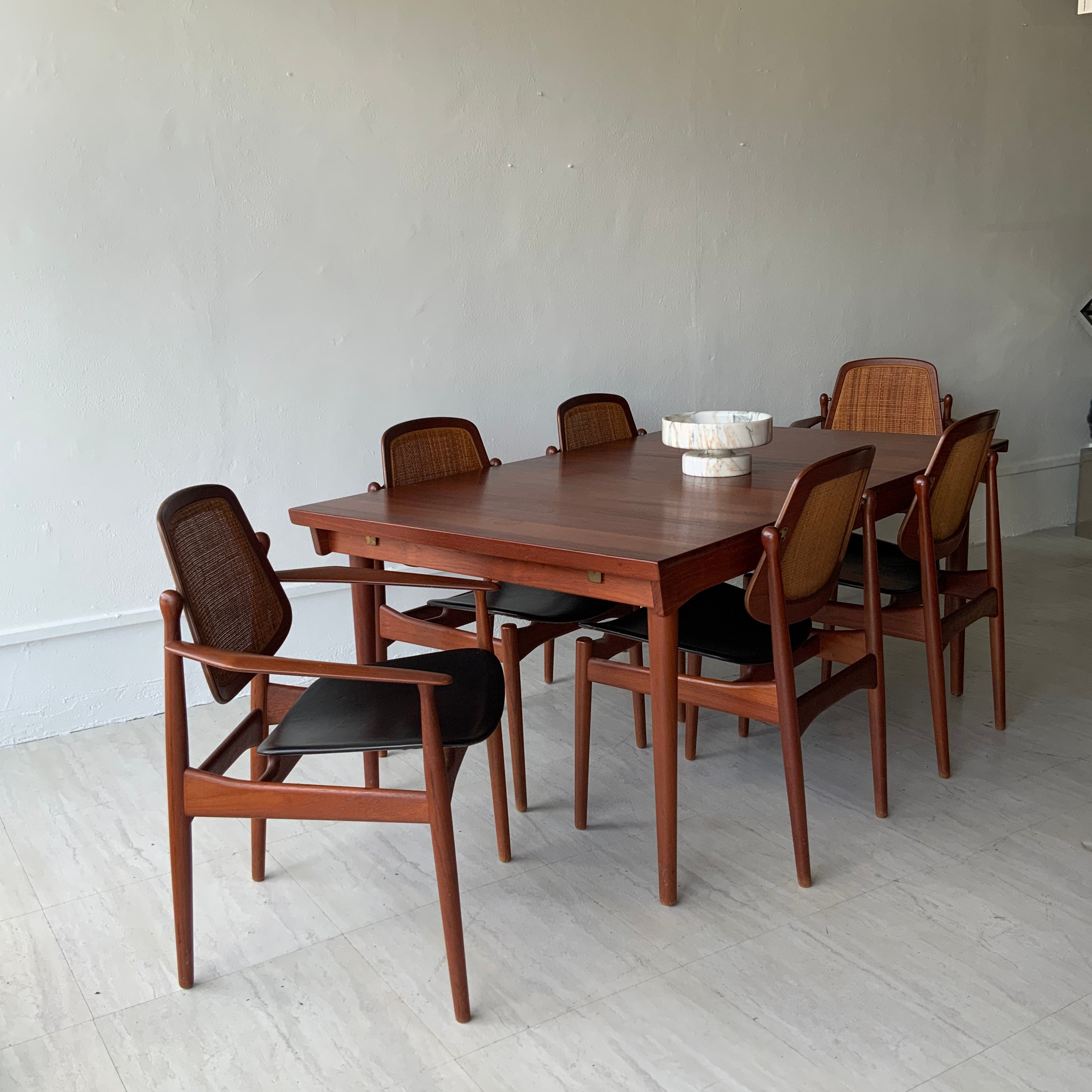 Finn Juhl Model FD 540 Solid Teak Extension Dining Table by France ...