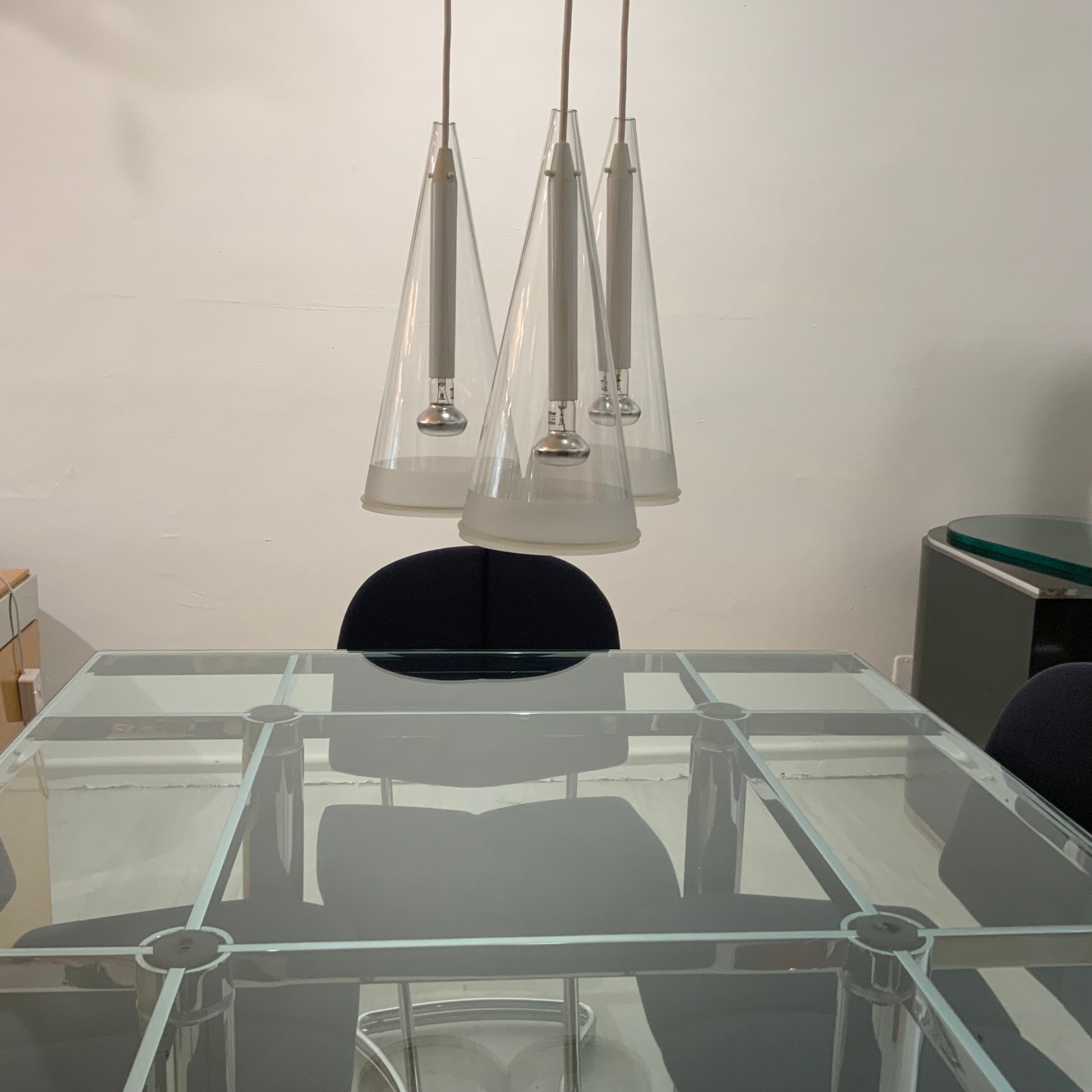 Flos Fucsia 3 Glass Suspension Light /pendants Fixture Design by Achille Castiglioni - Etsy