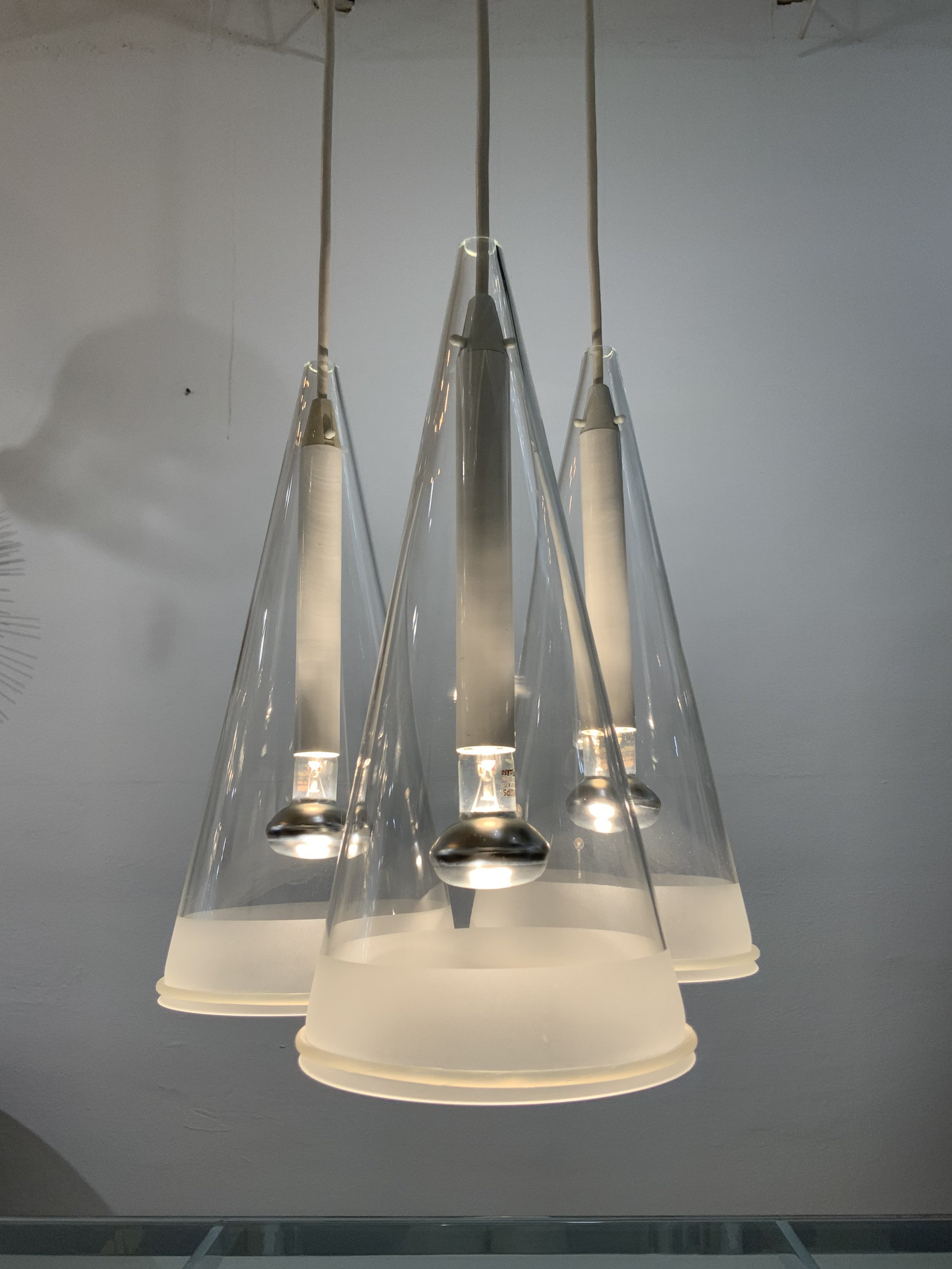 Flos Fucsia 3 Glass Suspension Light /pendants Fixture Design by Achille Castiglioni - Etsy